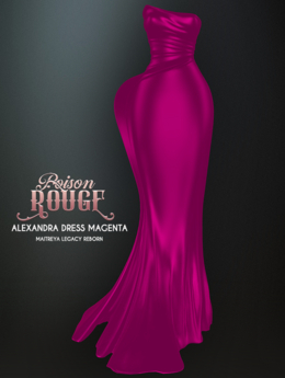 Second Life Marketplace - POISON ROUGE Alexandra Dress Magenta