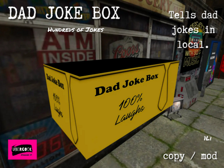 Second Life Marketplace - *uC* Dad Joke Box ~ Tells Dad Jokes in local ...