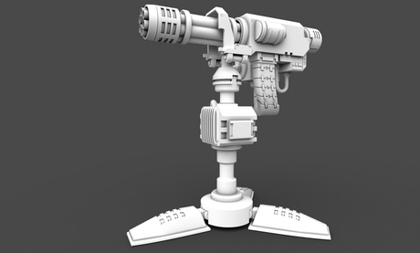 Second Life Marketplace - .::QUTWORLD Sci-Fi Minigun Turret::.FP