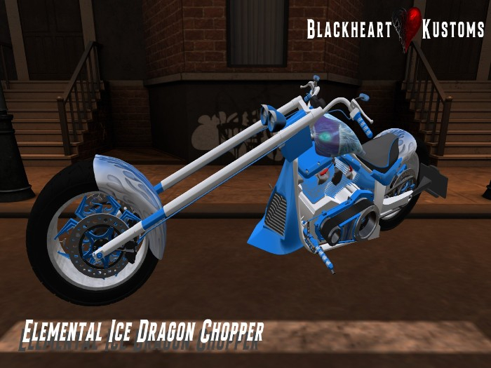 Second Life Marketplace - Elemental Ice Dragon Chopper