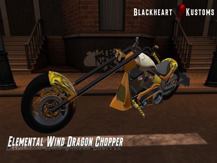 Second Life Marketplace - Elemental Wind Dragon Chopper