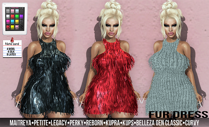 Second Life Marketplace - [TOXIC BISH] Fur Dress @ HUD