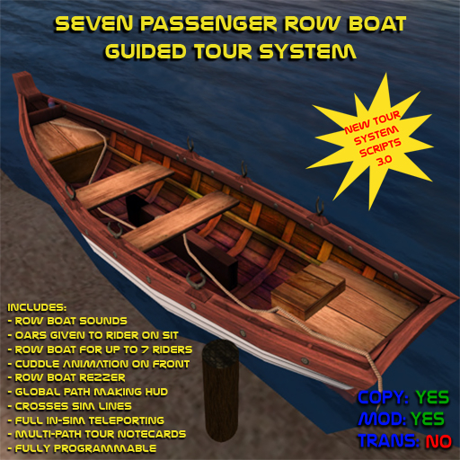 Second Life Marketplace - Row Boat Guided Tour