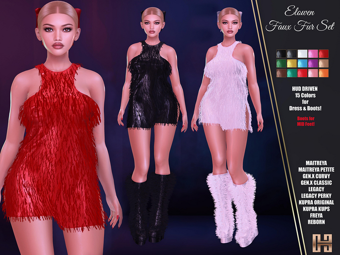Second Life Marketplace - [hh] Elowen Faux Fur Set