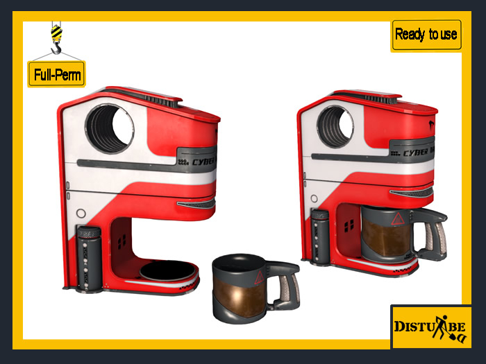 Second Life Marketplace - ::DisturbeD:: Sci-Fi Cyber Coffee Machine ...