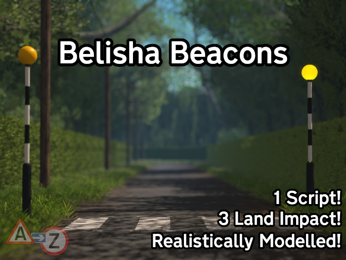 Second Life Marketplace - {A to Z Signs} Belisha Beacons Pack
