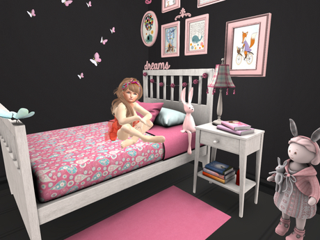 Second Life Marketplace - WHITE WOOD PINK CHILDS BEDROOM SET