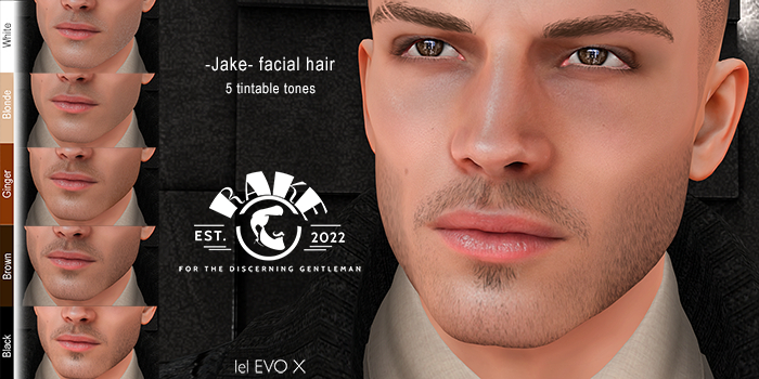 Second Life Marketplace - RAKE -Jake- Facial Hair Blonde EvoX