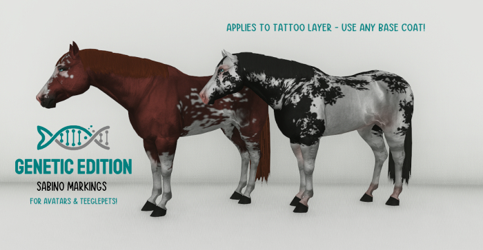 Second Life Marketplace - GENETIC EDITION Sabino Marking Appliers (2 pack!)