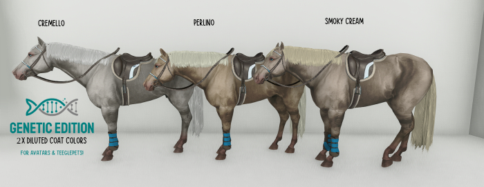 Second Life Marketplace - GENETIC EDITION Diluted Coat Colors (3 pack!)