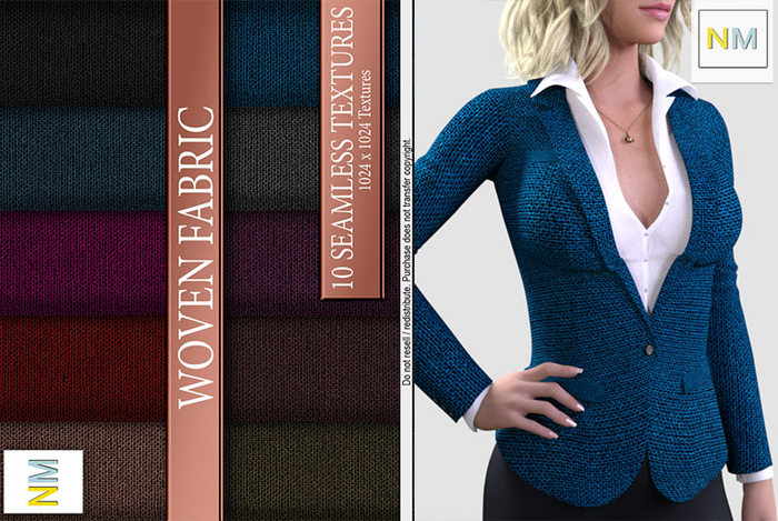 Second Life Marketplace - Woven Fabric 10 Seamless Textures for ...