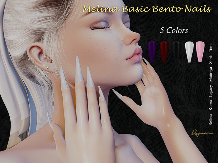 Second Life Marketplace - .: Organza :. Melina Basic Bento Nails (ADD ME)