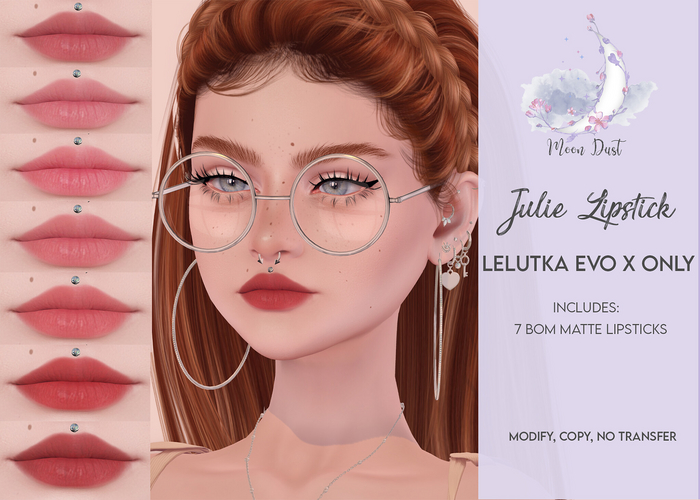 Second Life Marketplace Moon Dust Julie Lipstick Demo