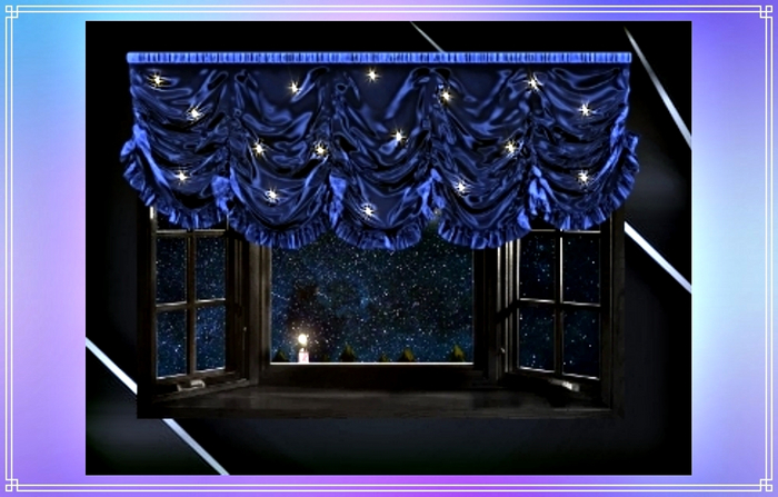 Second Life Marketplace - M's - Curtain - drapery - shawl - navy blue ...