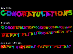 Second Life Marketplace - Flashing Congratulations Lights