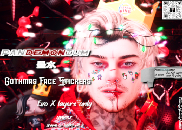 Second Life Marketplace - panDEMONium ink - Gothmas Face Stickers