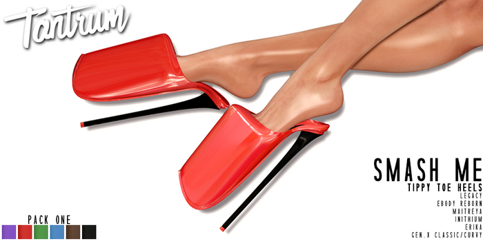 Second Life Marketplace - Tantrum - Smash Me Tippy Toe Heels - Pack One