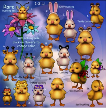 Second Life Marketplace - 1.Yokai - Quack-Quack! - Duckling Bee RARE