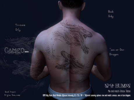 Second Life Marketplace - A11 Cameo Body Art Not Human Tattoo