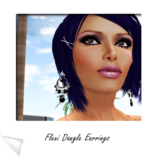 Second Life Marketplace - Dangle Black Bead Bling Torrid Earrings - Box