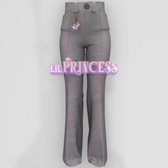 Second Life Marketplace - LilPrincess Gracey Bell Bottom Jeans White Pink