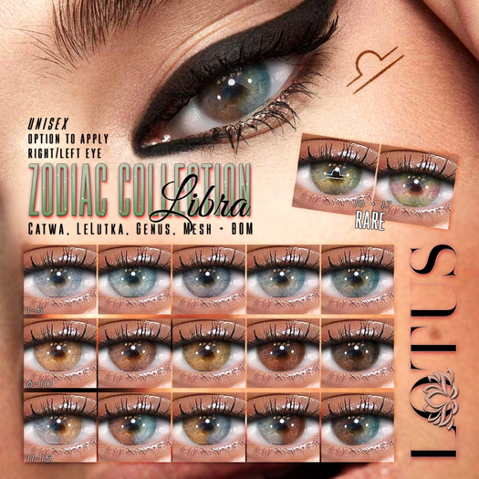 Second Life Marketplace - LOTUS. Libra Eyes 13 (BOM)