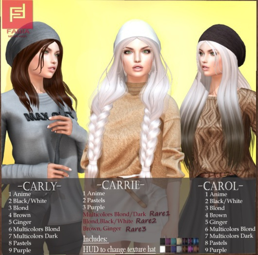 Second Life Marketplace - -FABIA- Mesh Hair Purple 9