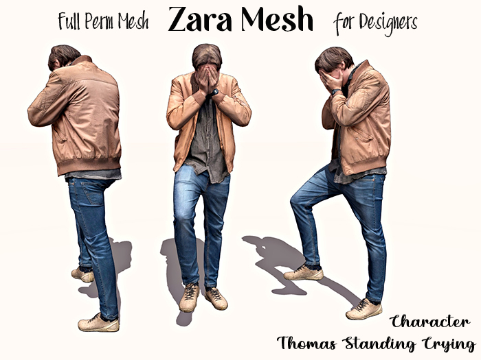 Second Life Marketplace - ZM - Character - Thomas Standing Crying ...