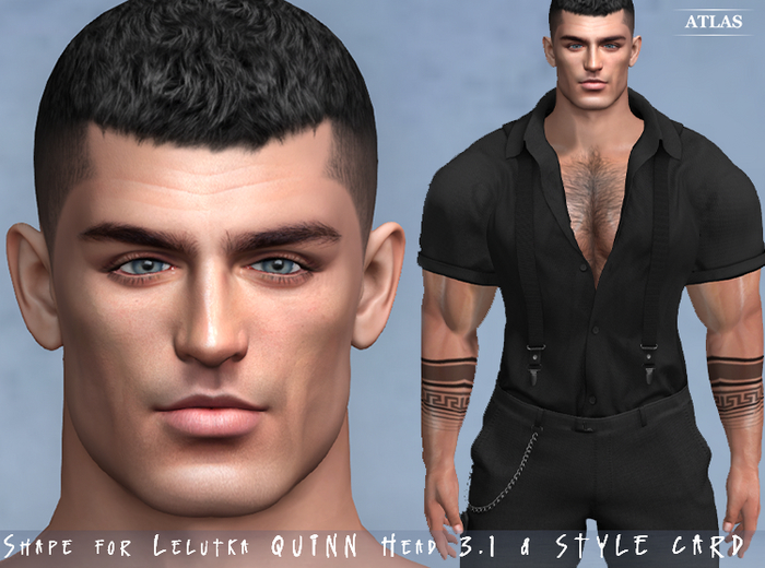 Second Life Marketplace - *ATLAS* Mens Shape OMAR for Lelutka QUINN ...