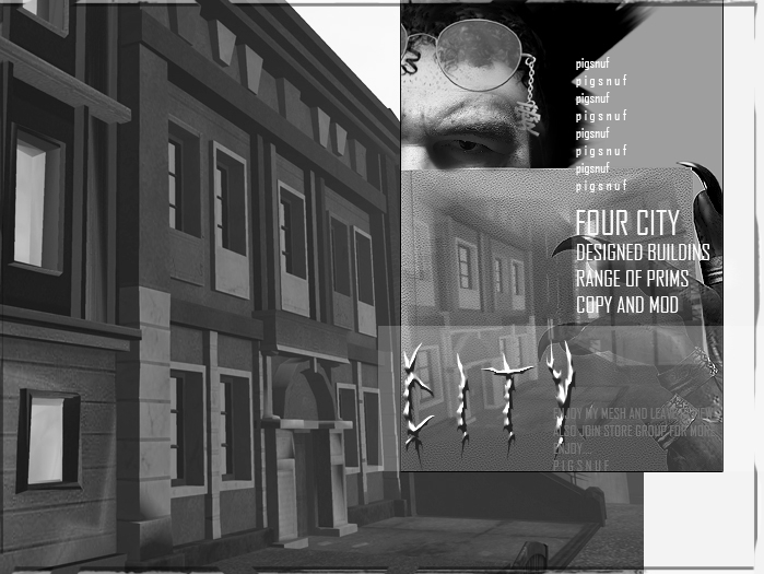 Second Life Marketplace - pigsnuf: 4 city fillers demo