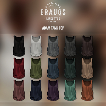 Second Life Marketplace - [ ERAUQS ] - Adam Tank Top - Fatpack
