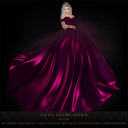 Second Life Marketplace - GGVG AOIDE GOWN PLUM