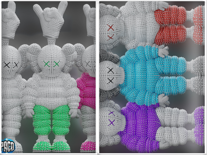 Second Life Marketplace - PACO/ " SAD KAWS" 3D PENDANT FATPACK