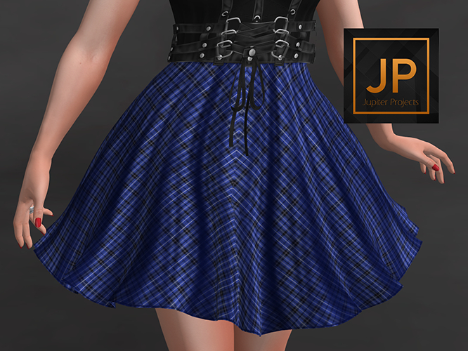 Second Life Marketplace - 2. POISON ROUGE Victorique Middle Skirt Blue ...