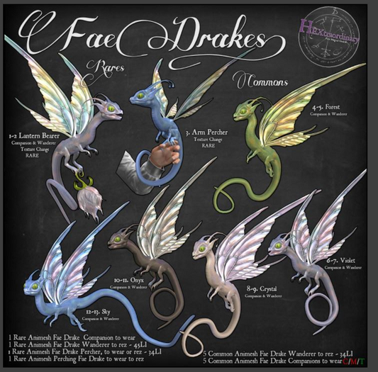 Second Life Marketplace - 8. *HEXtraordinary* Fae Drake - Crystal ...