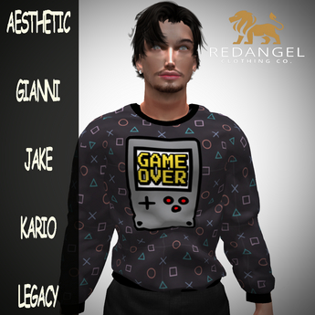 Second Life Marketplace - Game Over Sweater Black (Add to open)