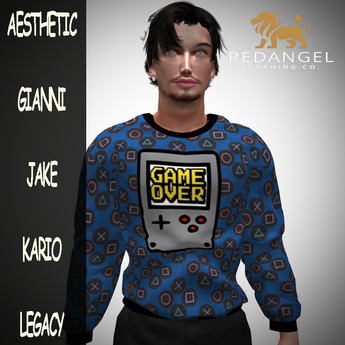 Second Life Marketplace - Game Over Sweater Blue (Add to open)