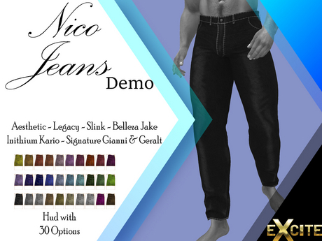 Second Life Marketplace - Excite Nico Jeans Demo