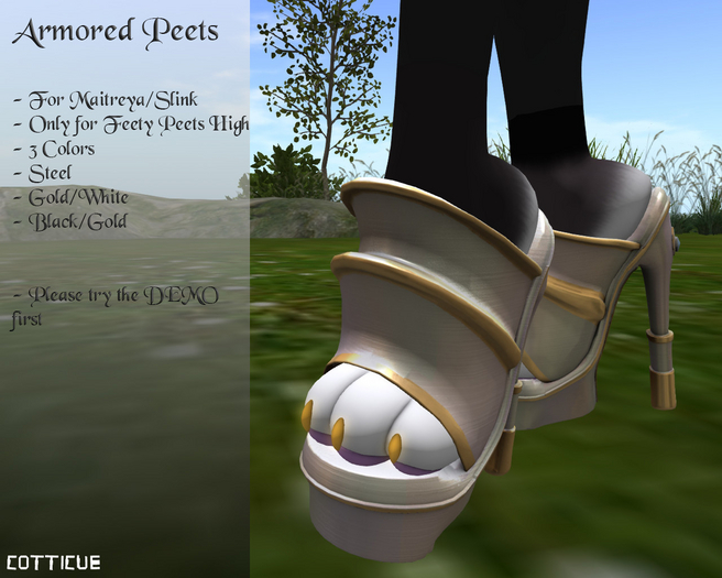 Second Life Marketplace - [COTTICUE] Armored Paw Heels