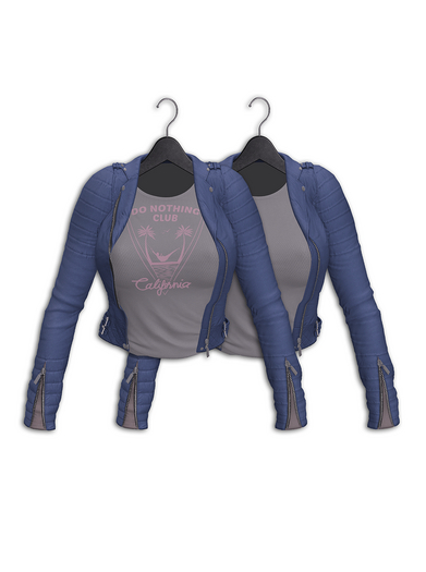 Second Life Marketplace - VINYL - Society Canvas Jacket Pak Navy