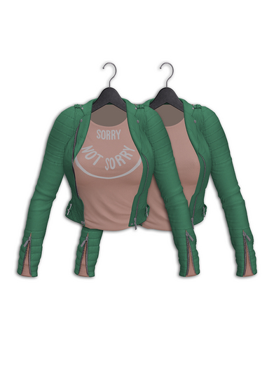 Second Life Marketplace - VINYL - Society Canvas Jacket Pak Green Crock