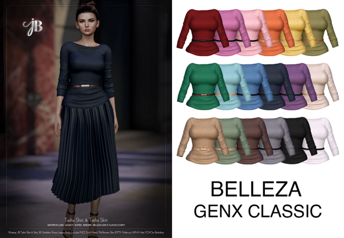 Second Life Marketplace - *Just BECAUSE* Tasha Shirt - GenX Classic