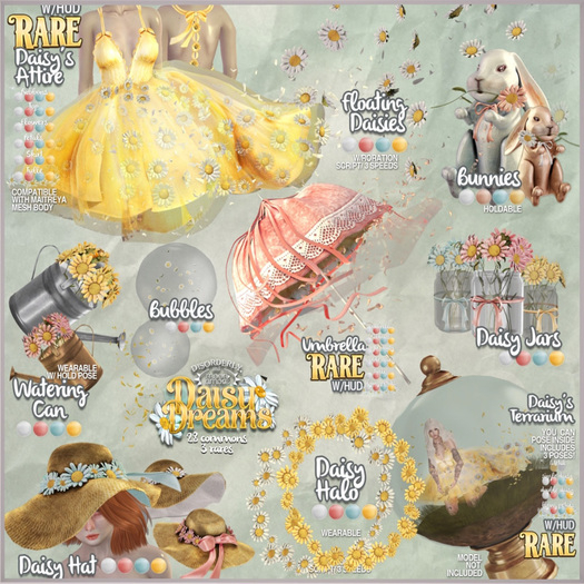 Second Life Marketplace - Disorderly+Moon Amore/Daisy Dream/ Daisy ...