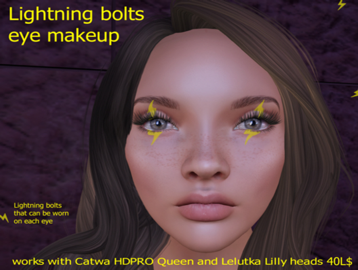 Second Life Marketplace - lightning bolts eye makeup