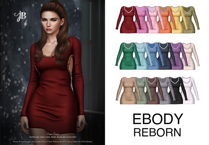 Second Life Marketplace - *Just BECAUSE* Vixen Dress - Reborn