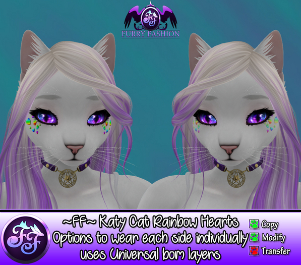 Second Life Marketplace - ~FF~ Katy Cat Rainbow Hearts