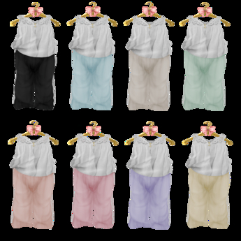 Second Life Marketplace - {Ribbons} Gibby Pajamas - Pink {Box}