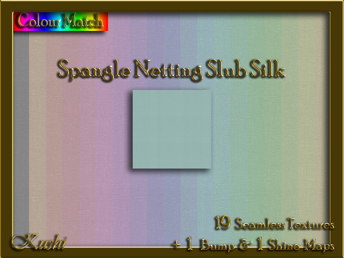Second Life Marketplace - Spangle Netting Slub Silk Solid Seamless ...
