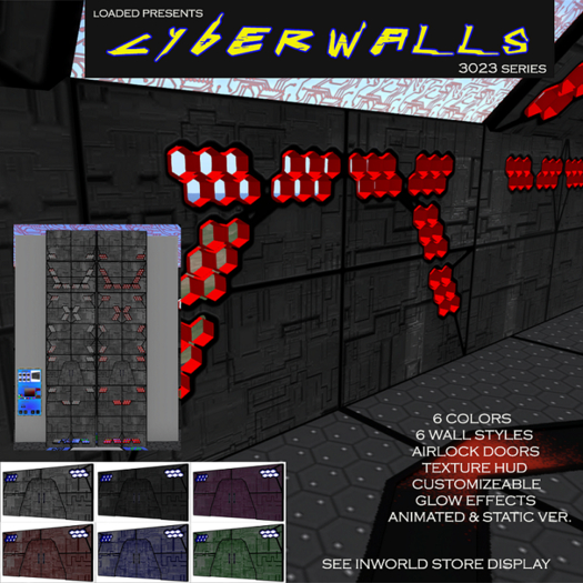 Second Life Marketplace - Cyber_Walls_w/Texture_Hud (UNPACKER HUD)