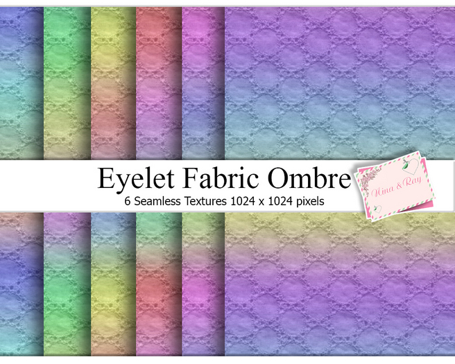 Second Life Marketplace - Eyelet Fabric Ombre - 6 Textures Seamless ...